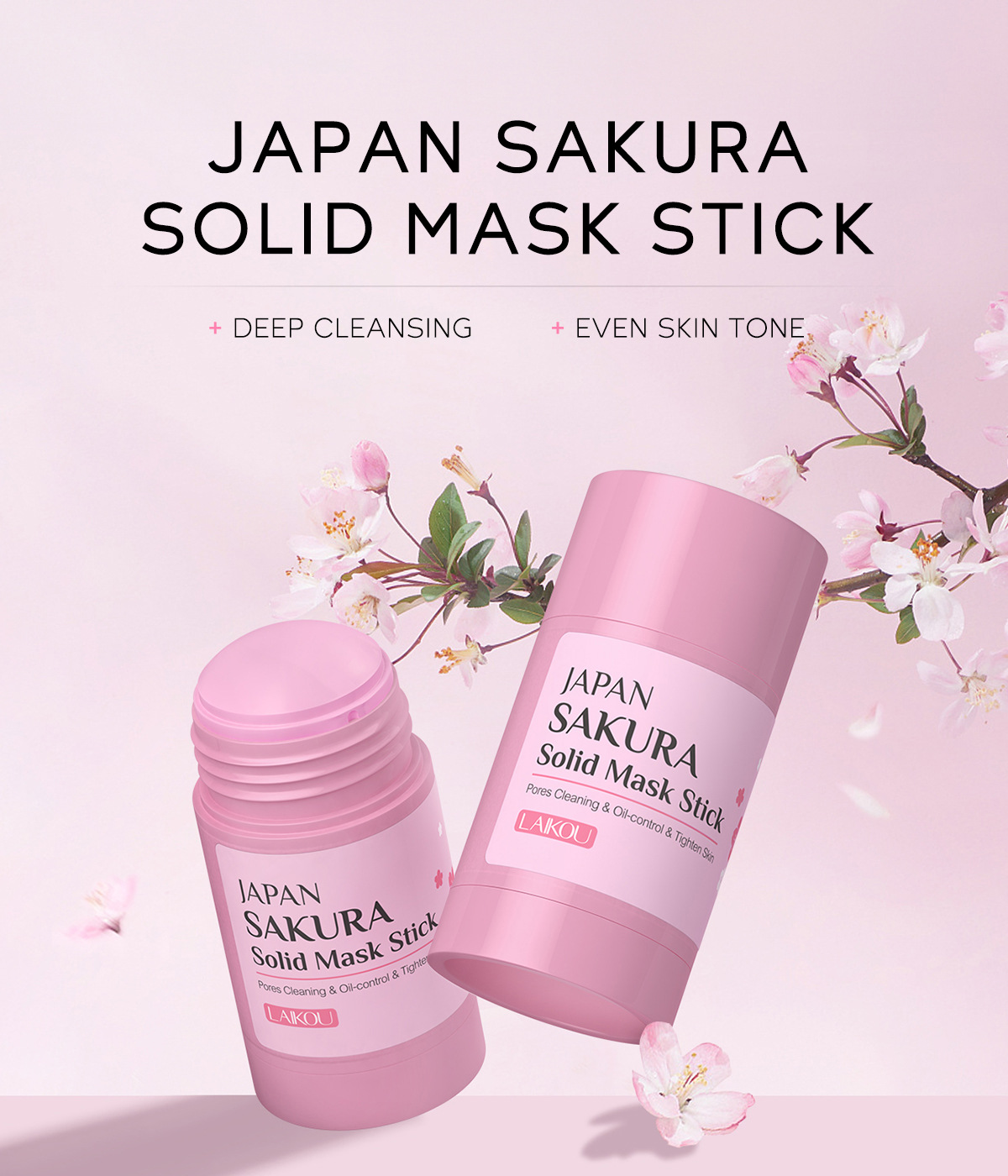 LAIKOU Sakura Solid Mask Stick Smearable Mask Mud Cleans And Nourishes The Skin 40g | Shopee ...