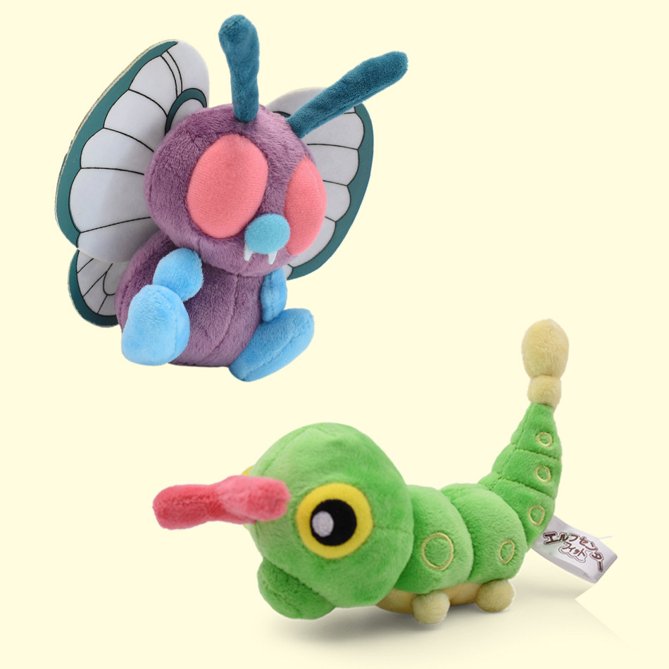 14-19cm Anime Pokemon Weedle Caterpie Butterfree Scolipede Butterfly ...