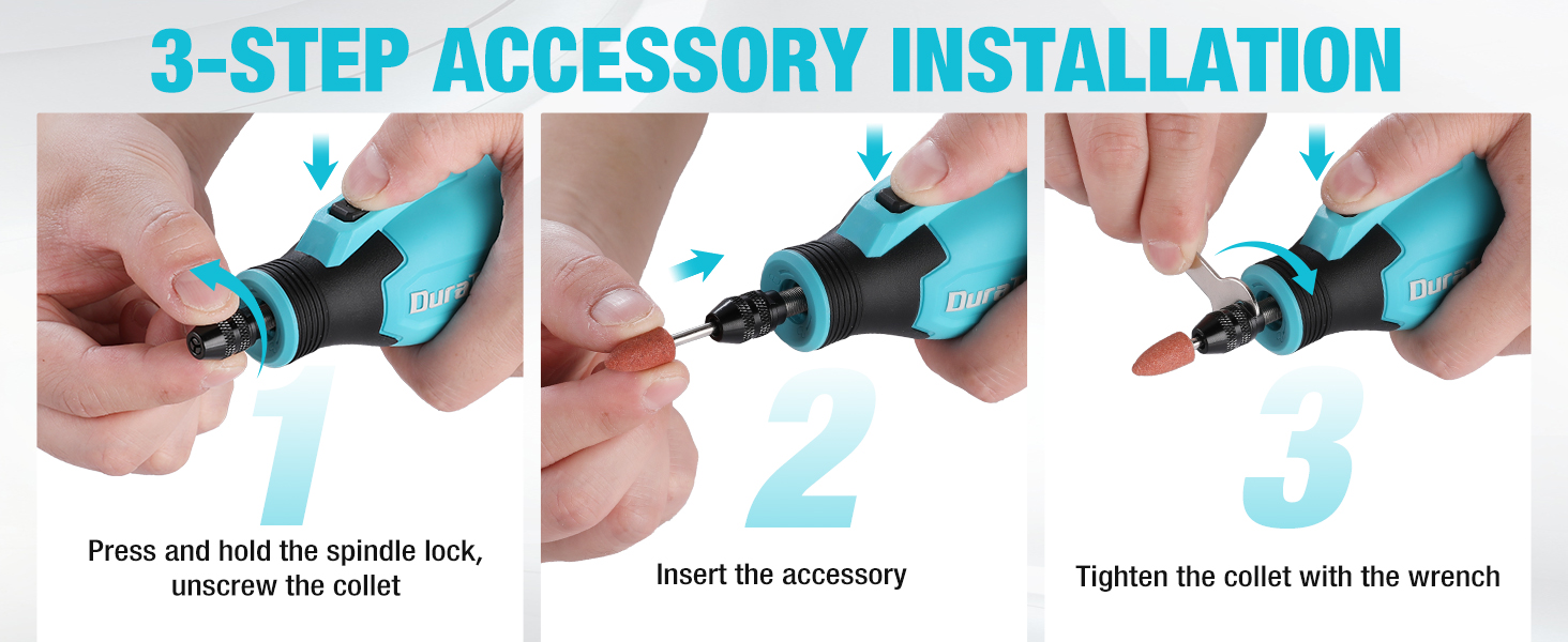 DURATECH 12V Cordless Electric Rotary Tool Lithium Electric Grinder ...