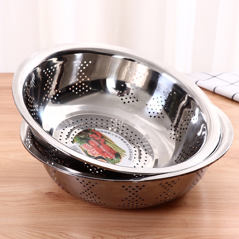 Rice Sieve Strainer Stainless Steel Big Strainer Colander Kitchen ...