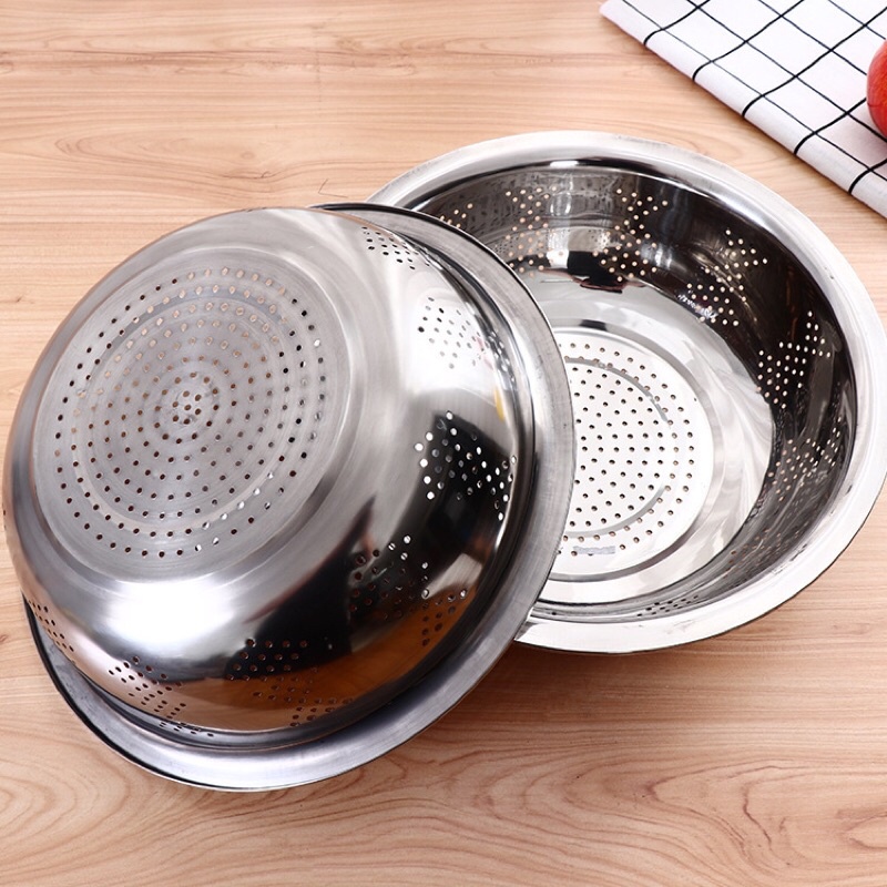 Rice Sieve Strainer Stainless Steel Big Strainer Colander Kitchen ...