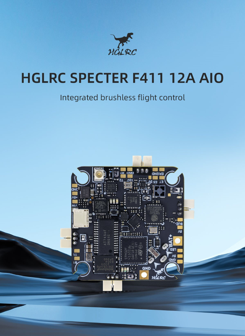 HGLRC SPECTER F411 12A AIO F411 Flight Controller 12A 4in1 ESC 400mW ...