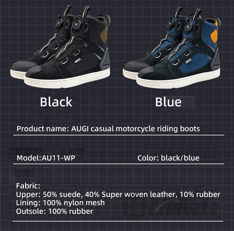 AUGI Genuine Motorcycle Riding Boots Waterproof Outdoor Sports Casual ...