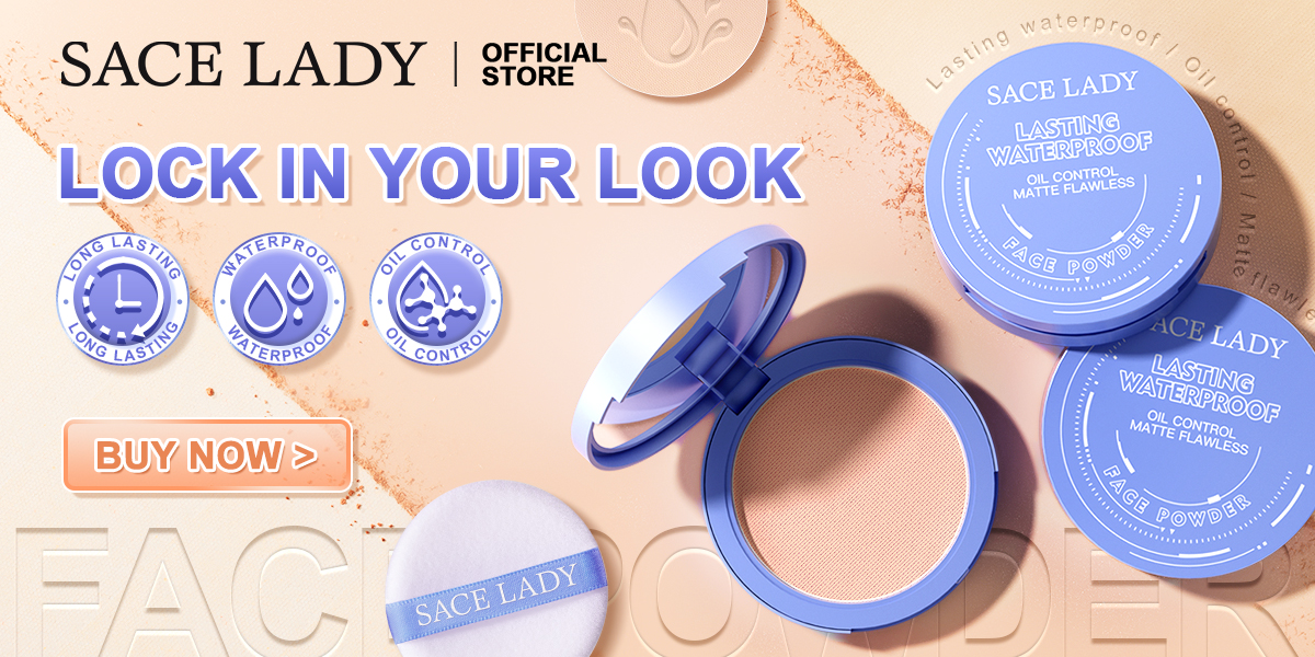 SACE LADY Face Powder Lasting Waterproof Oil Control Matte Flawless ...