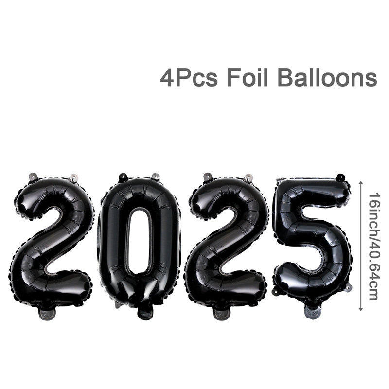 2025 Number Balloon 40/16Inch Helium Balloon 2025 Gold Balloon New Year ...