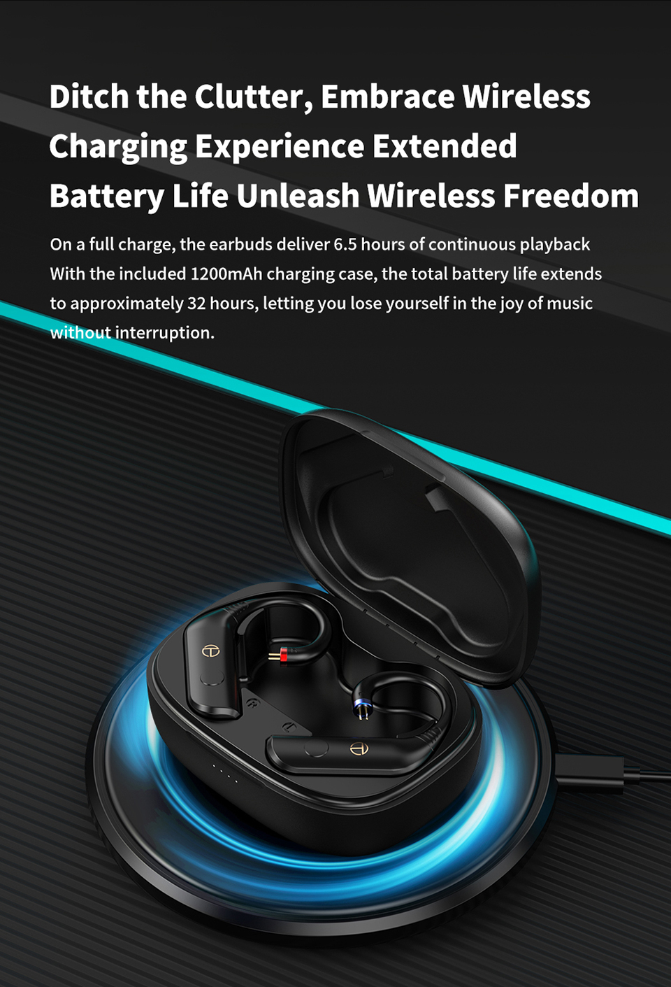 TRN BT30 PRO Ture Wireless Bluetooth 5.2 Upgrade Cable Module Earhook Qualcomm Headset APT-X ...