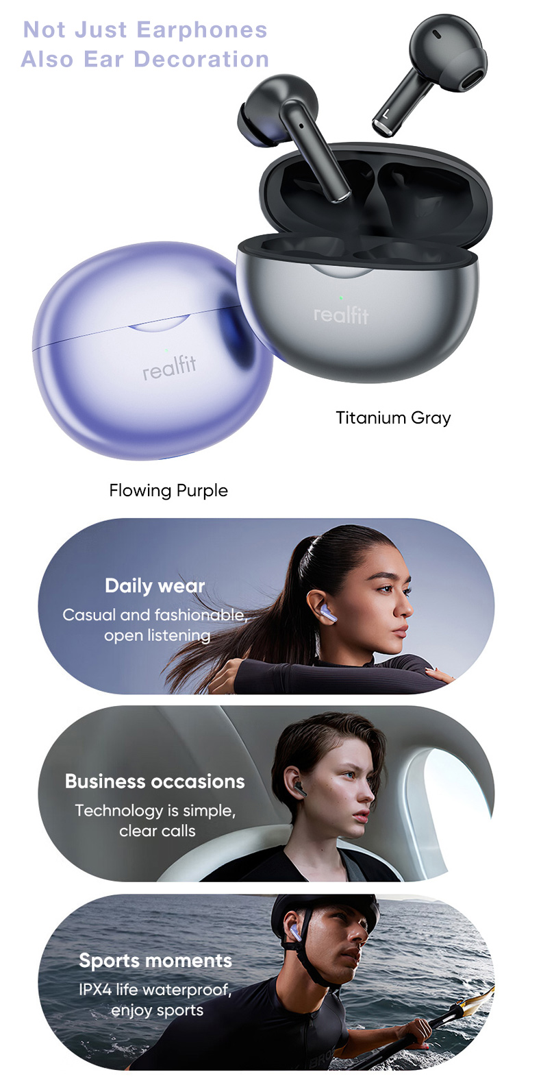 【New Arrival】Realfit F2 Max Active Noise Cancelling Bluetooth Earphone ...