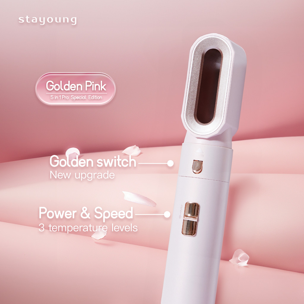 【Pink Edition】STAYOUNG 5 in 1 Hair Styler Pro, Golden Pink Specia ...