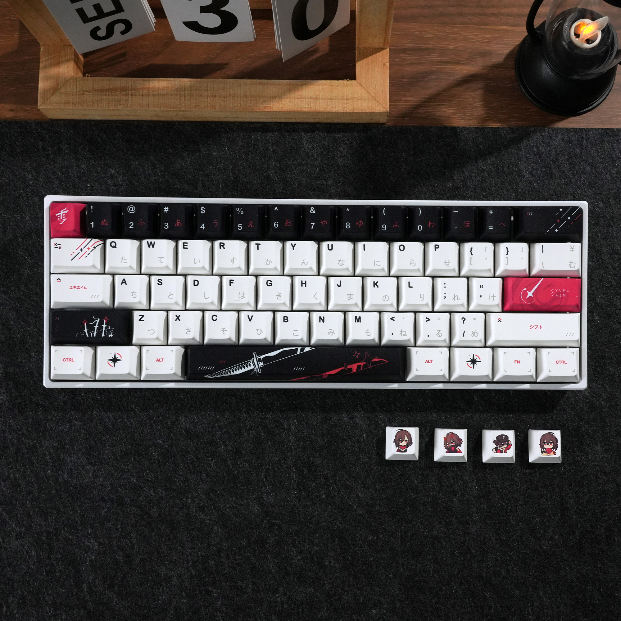 Yuki Aim keycaps Japanese character root PBT keycaps 132key | Shopee ...
