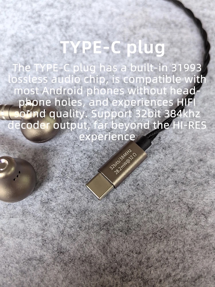 LUN SHENG Wukong Flat Head Earbuds Circular Composite Dynamic Driver ...