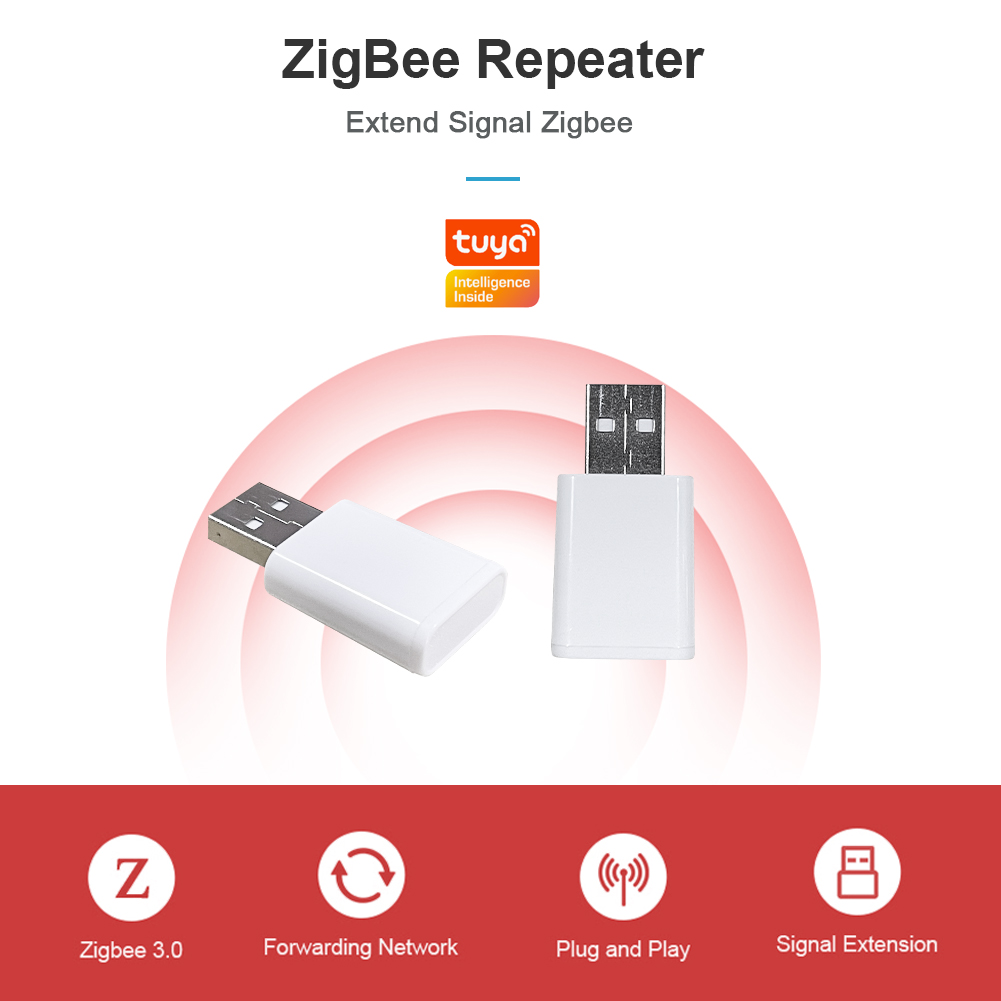 Tuya ZigBee Signal Repeater Amplifier USB Extender for Smart Devices Expand Stable Transmission ...