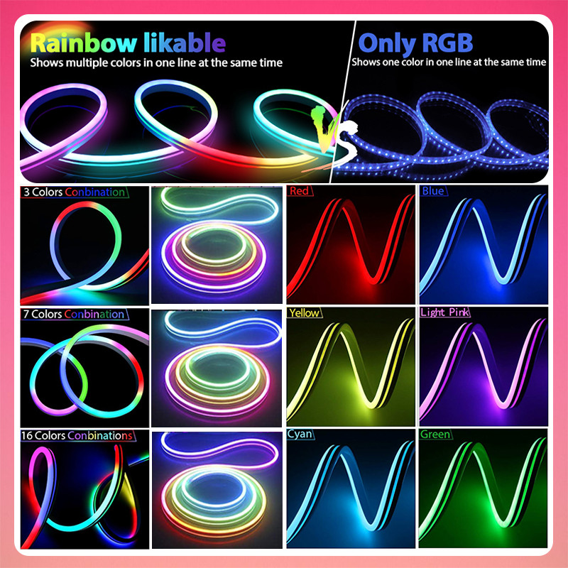 RGBIC LED Rope Light with App Remote Control, Music Sync Color Changing ...