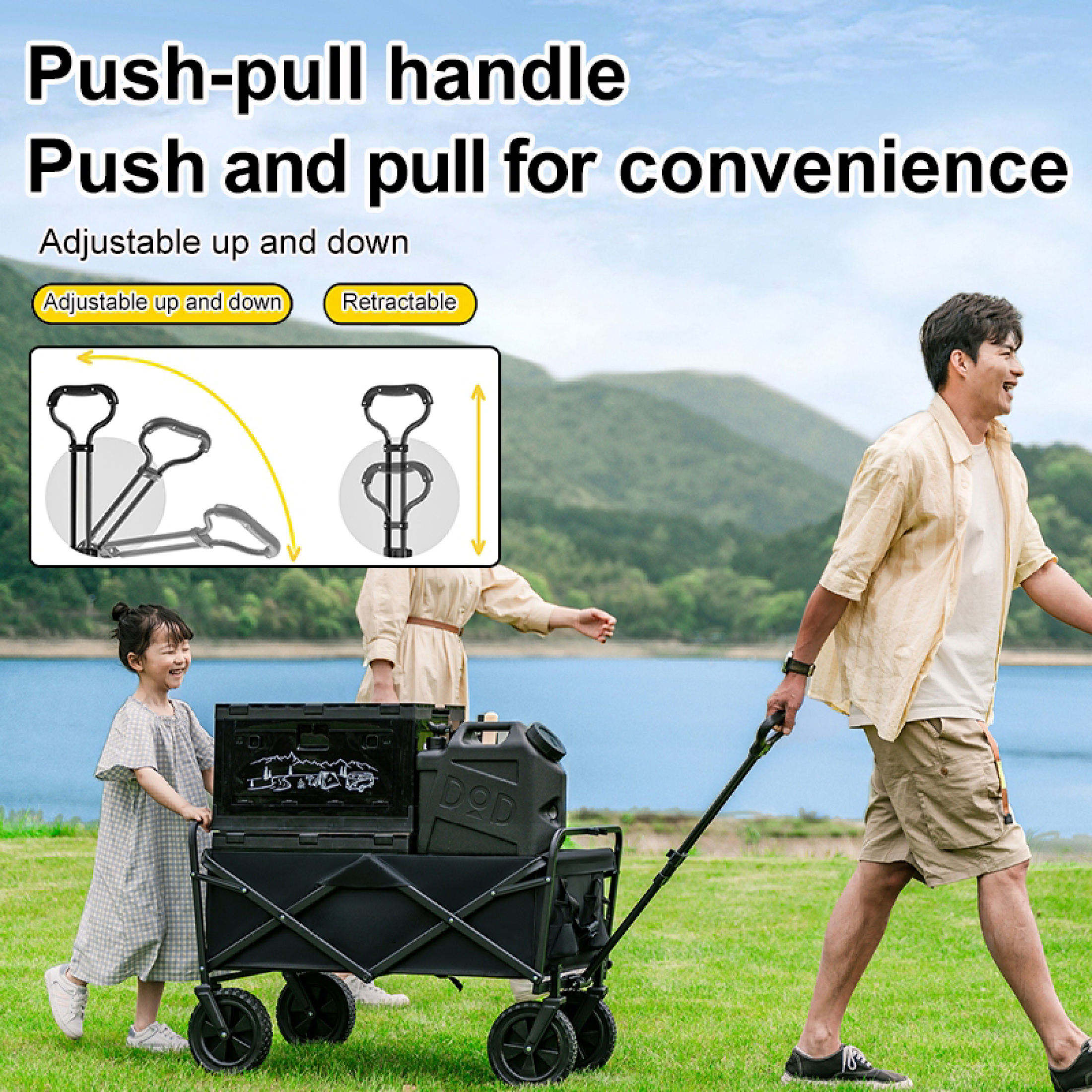 Outdoor Travel Cart Trolley Practical Portable Foldable Camping Trolley ...