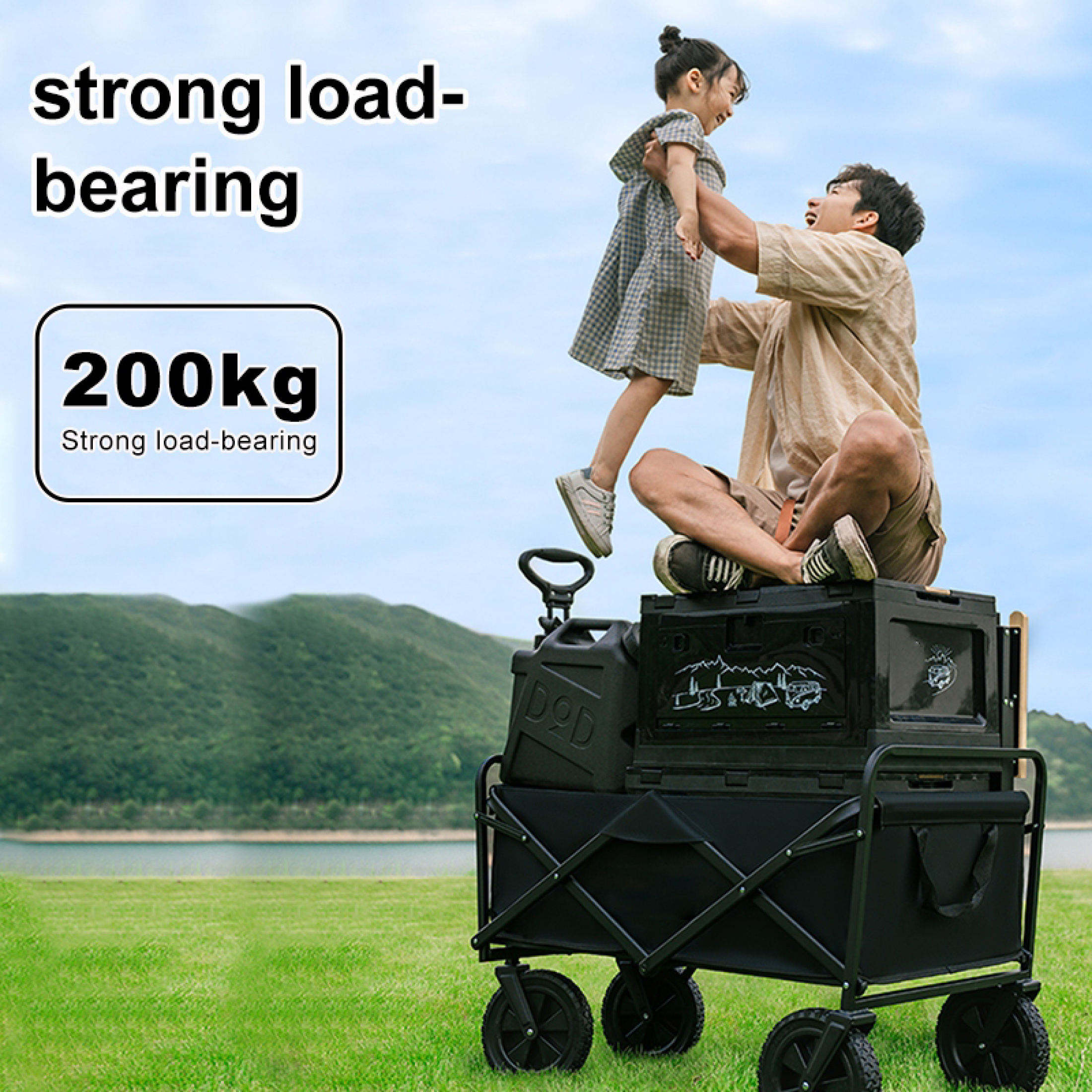 Outdoor Travel Cart Trolley Practical Portable Foldable Camping Trolley ...