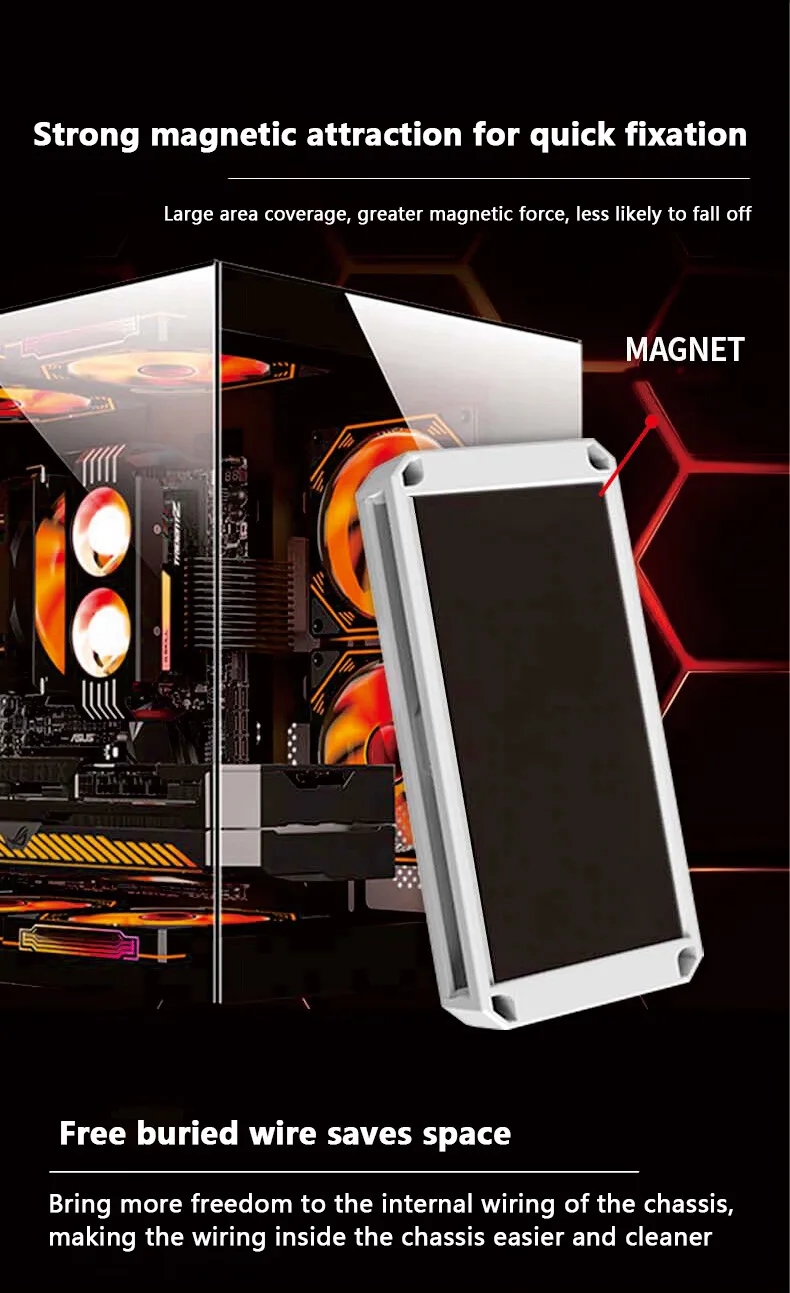 Power Train X300 MINI-ITX Handheld Computer Case Glass Side Transparent ...