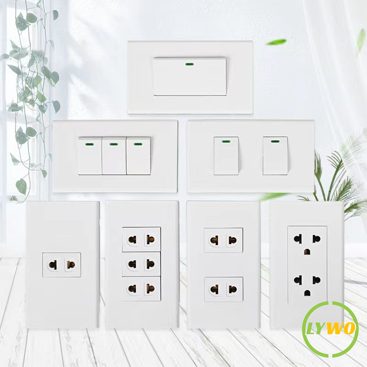 Socket outlet 1 2 3 Gang Light Switches Socket Outlet Home Wall Socket ...