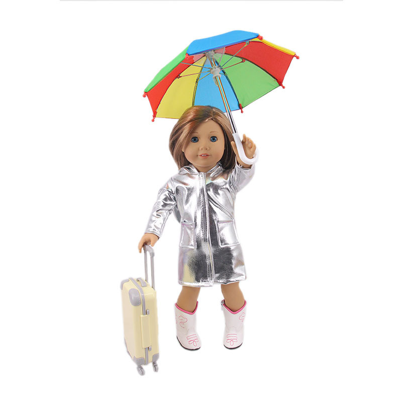 ALMA Gift Colorful Doll Umbrella 18 Inch/43CM Mini Rain Gear Color ...