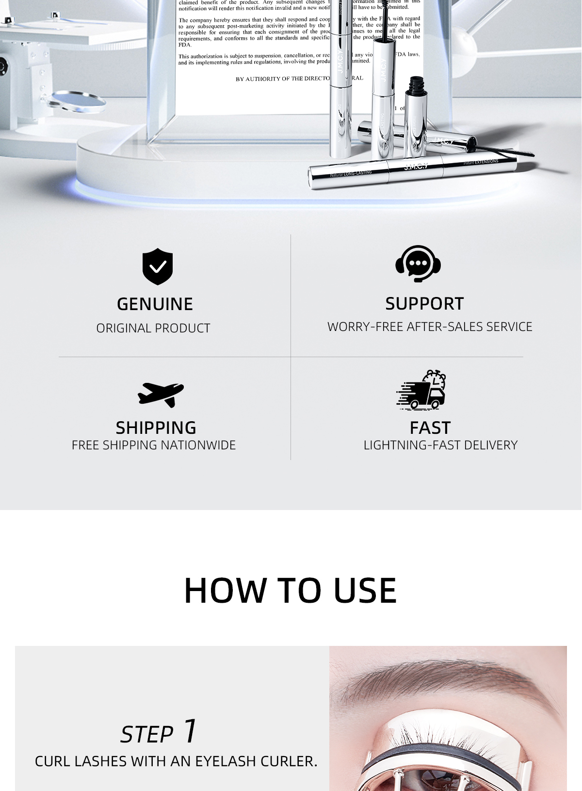 【Ready Stock】JMCY 3-in-1 72H Long Lasting Volumizer Mascara Waterproof Curl Eyelash Long Lash ...