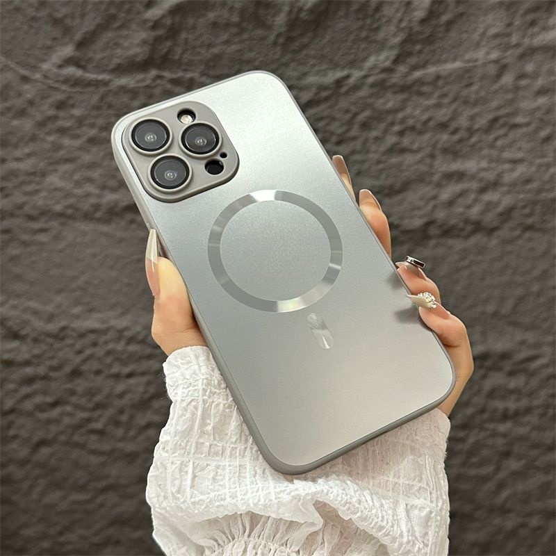 Magnetic Wireless Charging Titanium original color matte case for ...
