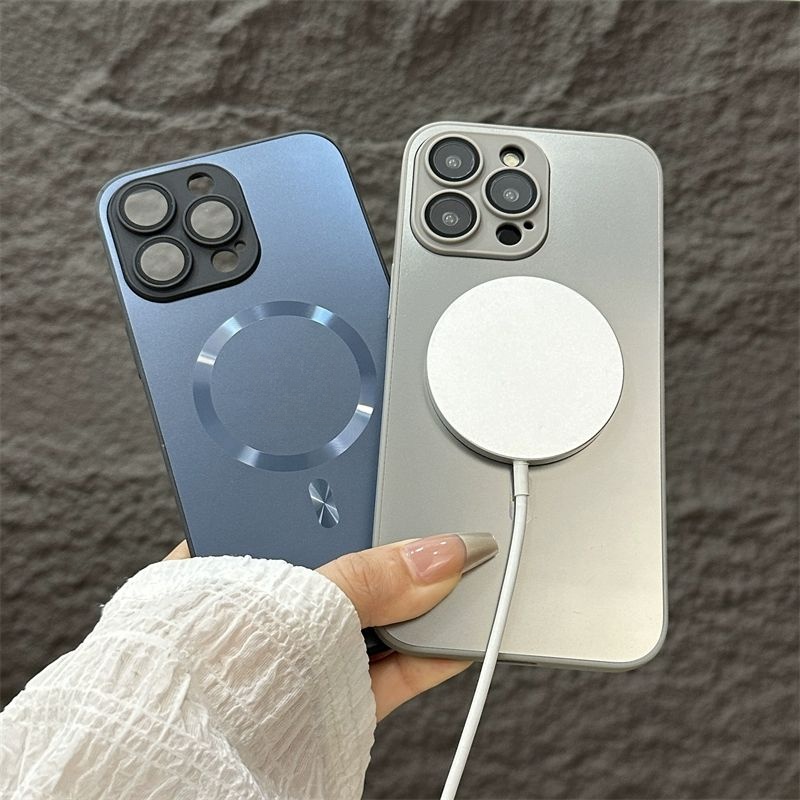 Magnetic Wireless Charging Titanium original color matte case for ...