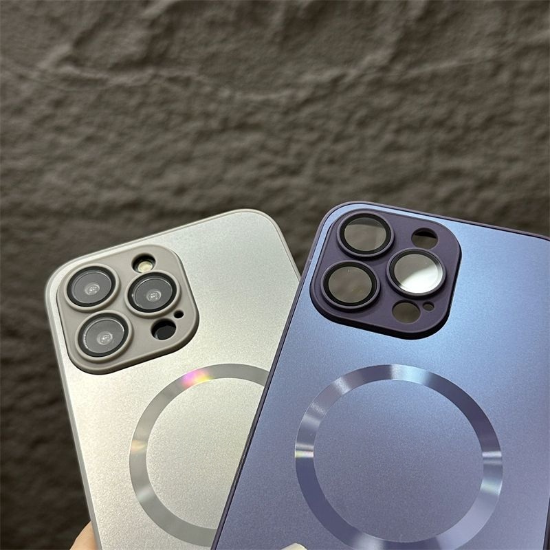 Magnetic Wireless Charging Titanium original color matte case for ...