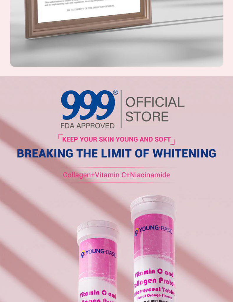 9YOUNG-BASIC Collagen Peptide with Vitamin C+Niacin for Whitening/Anti ...