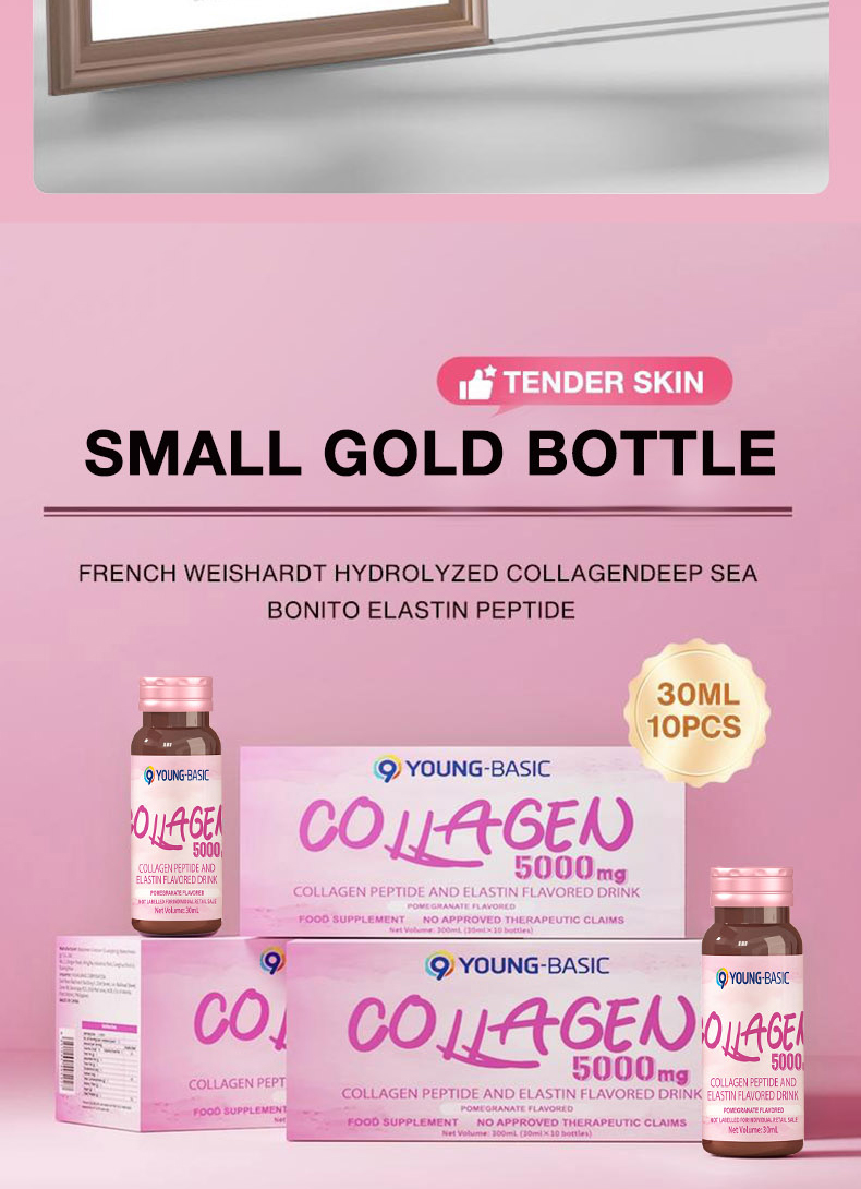 9YOUNG-BASIC Collagen Drink Korean Collagen Tripeptide+Fish Collagen Peptide+Bonito Elastin ...