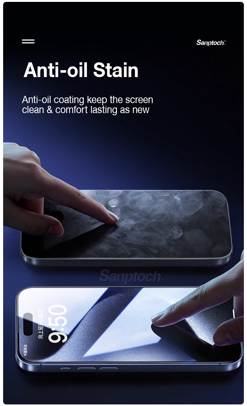 Sanptoch 9H Glass Full Screen Protector For iPhone 16 15 14 13 12 11 ...