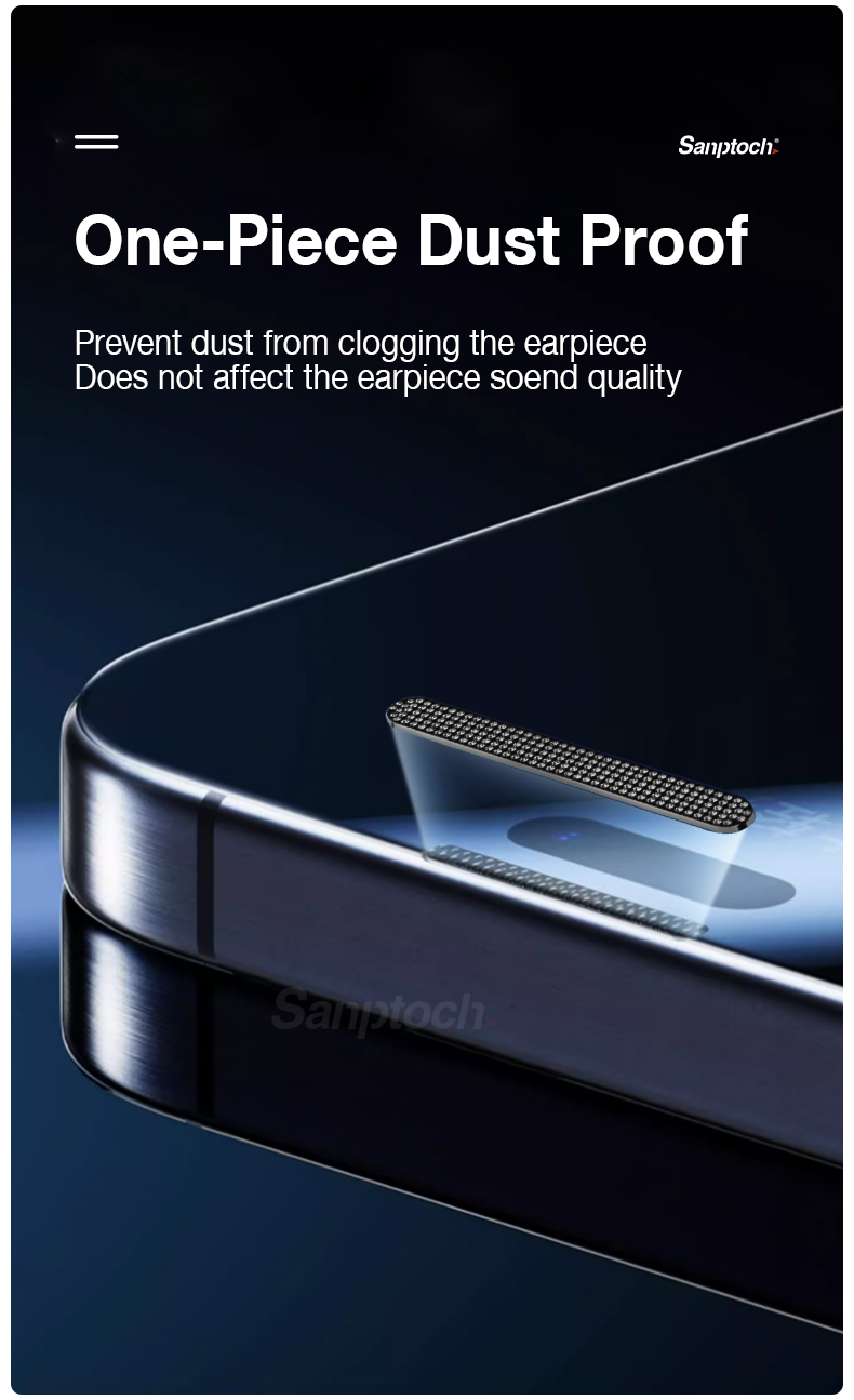 Sanptoch 9H Glass Full Screen Protector For iPhone 16 15 14 13 12 11 ...