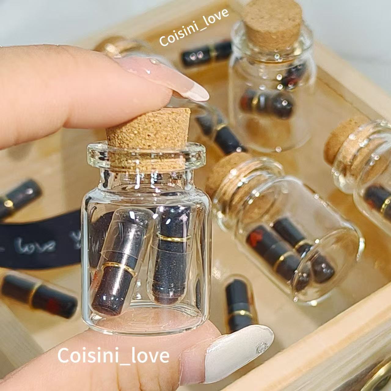 [Coisíní] 5PCS Mini Wishing Bottle Romantic Gift Mini Love Letter Set for Boyfriend Gift for ...