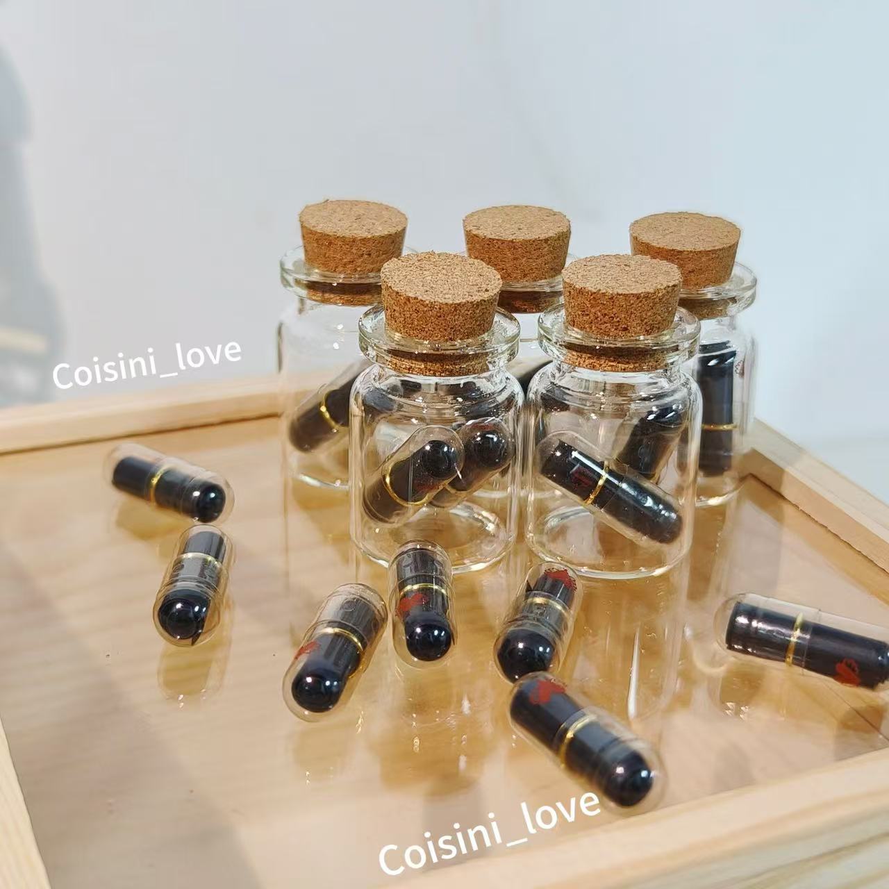 [Coisíní] 5PCS Mini Wishing Bottle Romantic Gift Mini Love Letter Set for Boyfriend Gift for ...