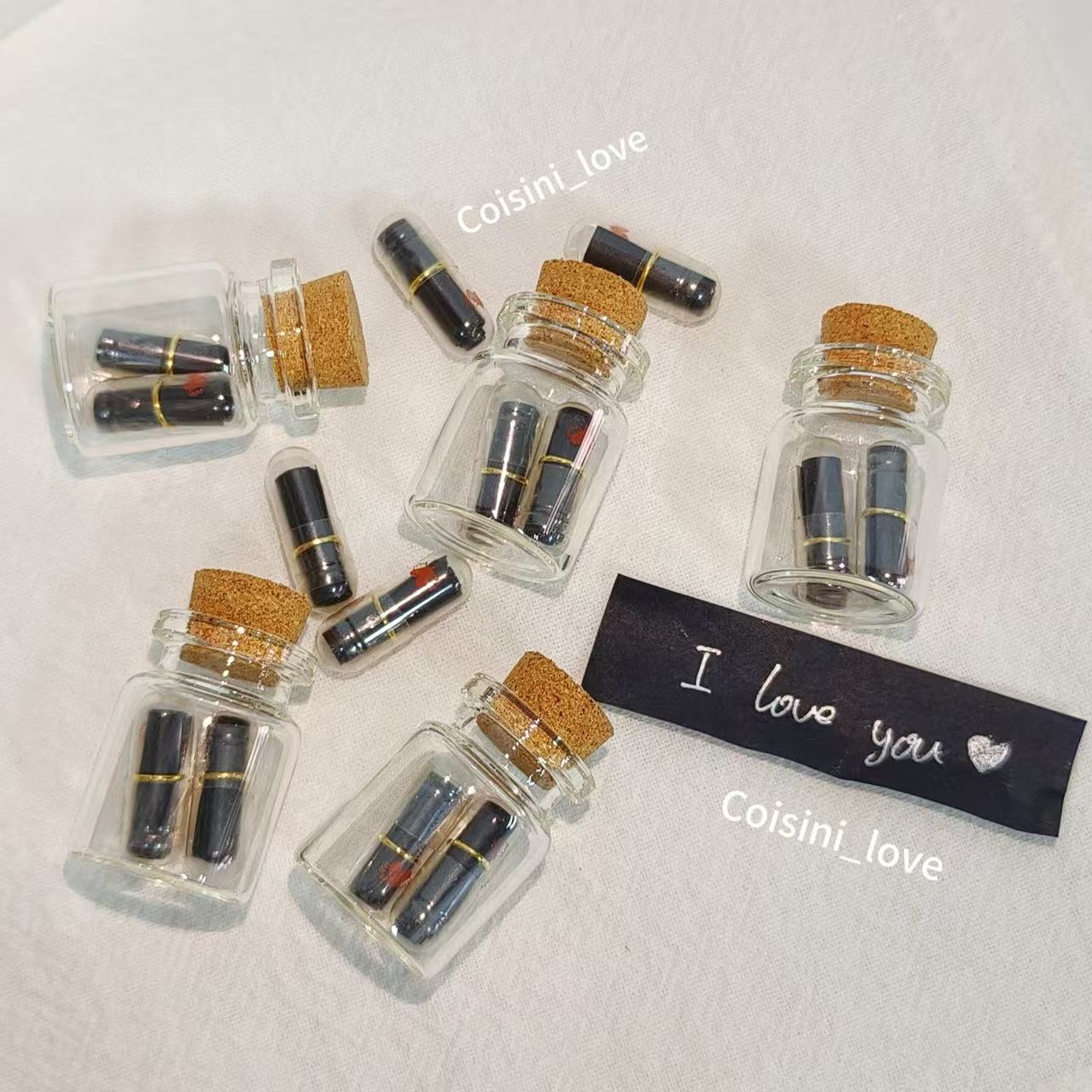 [Coisíní] 5PCS Mini Wishing Bottle Romantic Gift Mini Love Letter Set ...