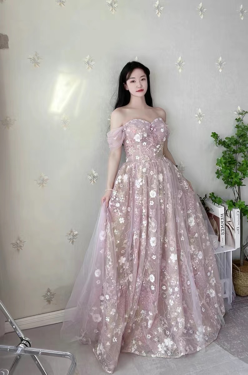 Purple Dress Evening Gown For Woman Student Day Adult Ceremony Escaping ...