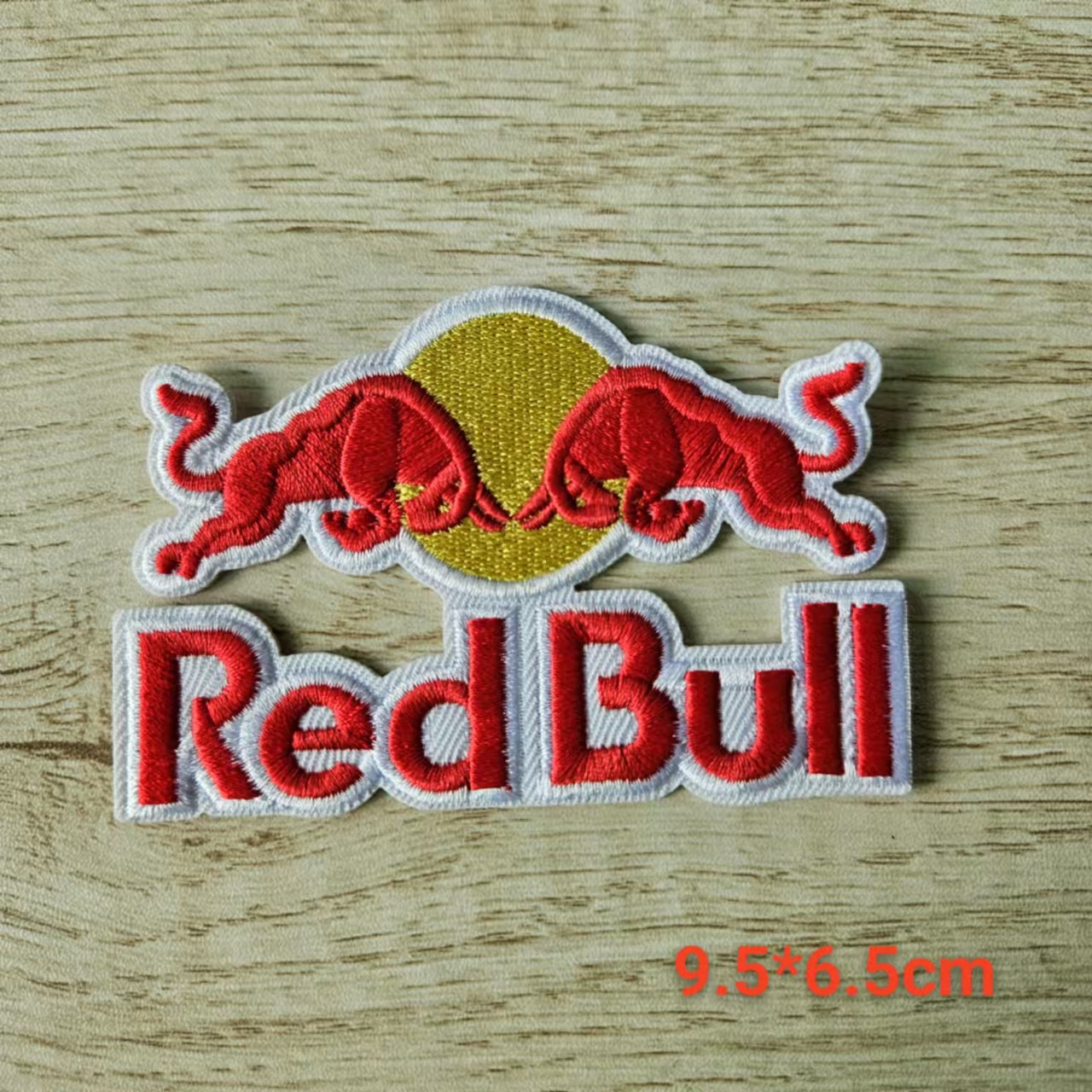 Customized Brand Logo Embroidery Velcro Patches Iron On Sew On redbull ...