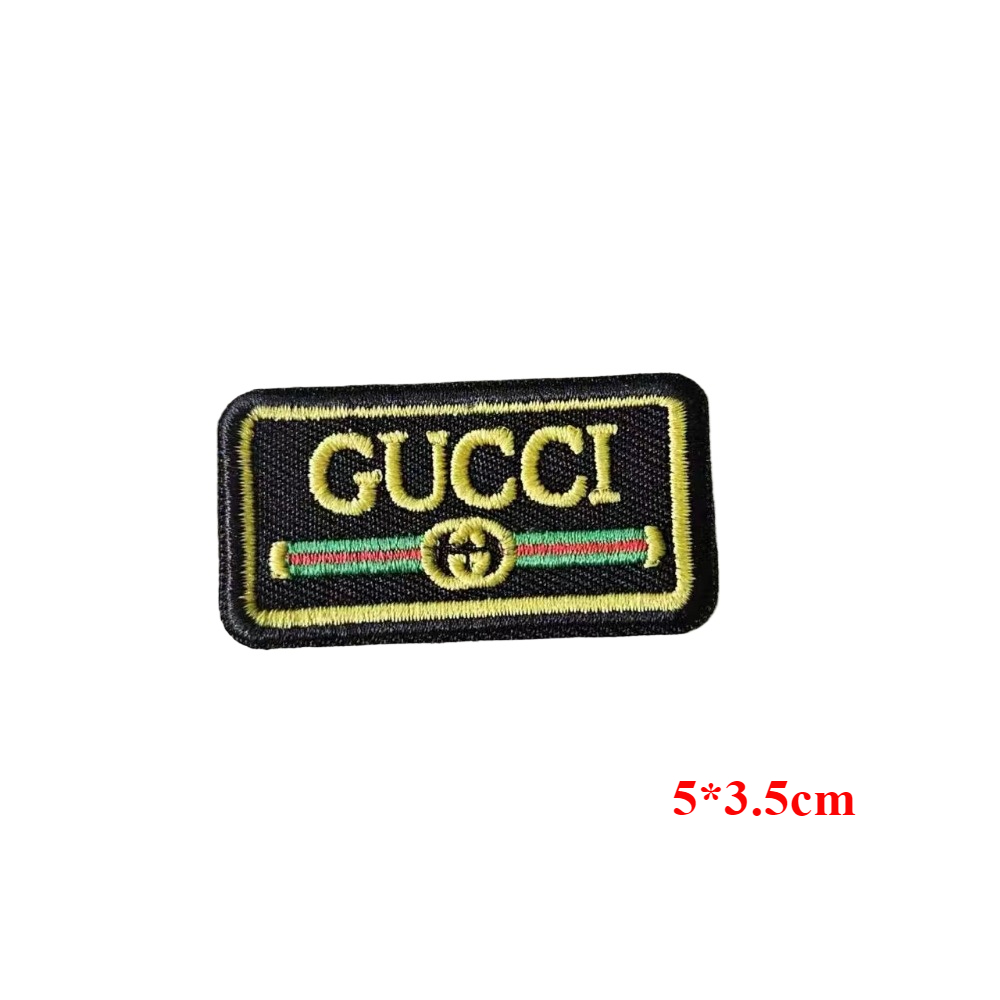Custom Luxury Brand Logo Embroidery Iron On Patches Clothes Velcro Hats ...