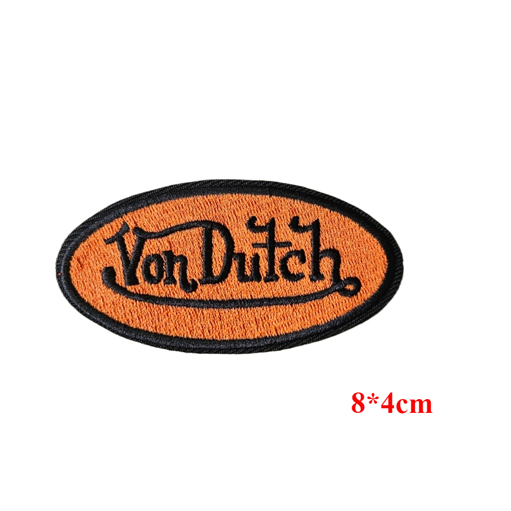 Custom Luxury Brand Logo Embroidery Iron On Patches Clothes Velcro Hats ...