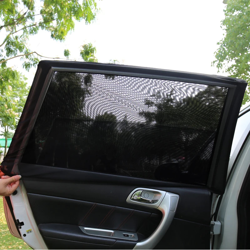 2/4pcs Car Window Screen Door Covers Front/Rear Side Window UV Sunshine ...