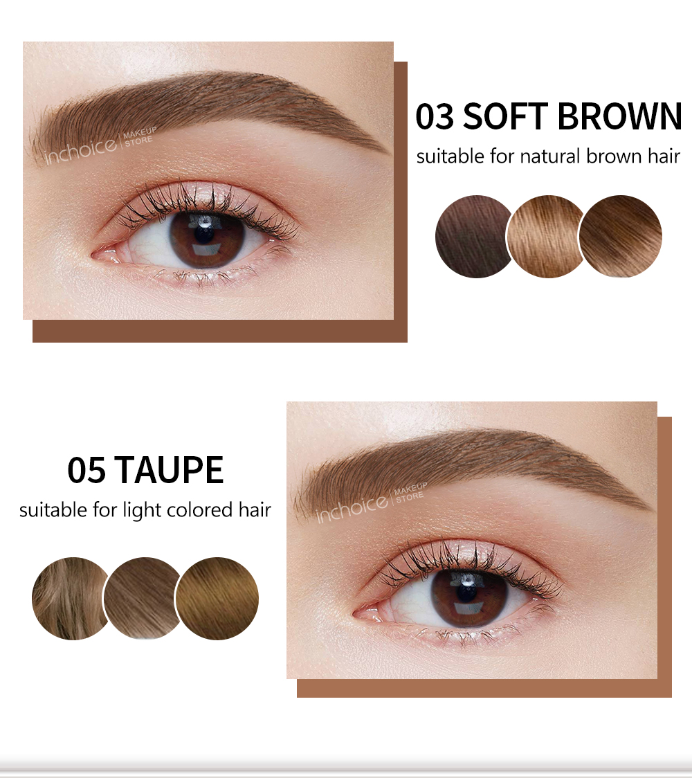 Eyebrow Dye with Makeup Brush Waterproof Matte Liquid Tinted 24HR Long Lasting Natural Brows ...