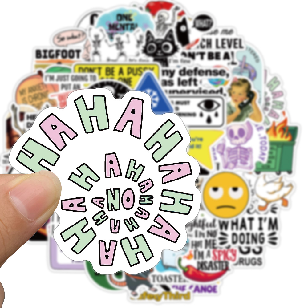 [Large Sticker]50pcs Snarky MEME Stickers Cartoon Graffiti Aesthetic ...
