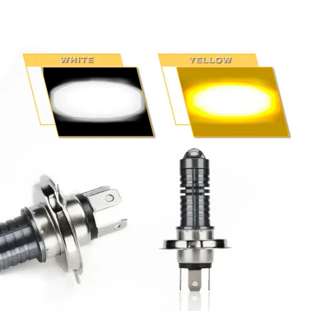 2023 New Universal Dual Color T19 P15D PX15D H6M Motorcycle LED Headlight H4 HS1 High/Low Beam ...