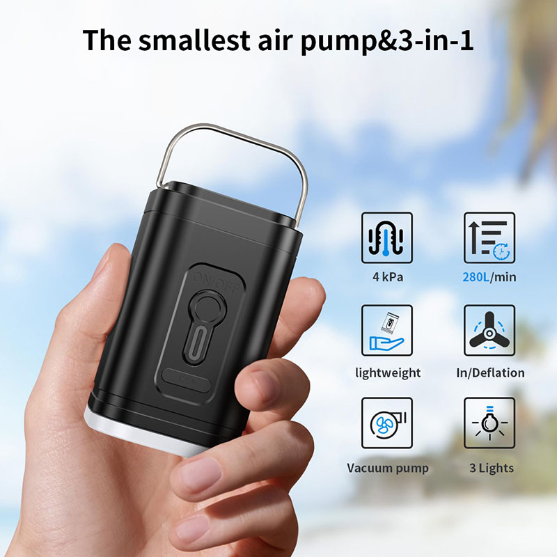 Outdoor Small Dual Use Pump Inflator and deflator Air Pump with Camping ...