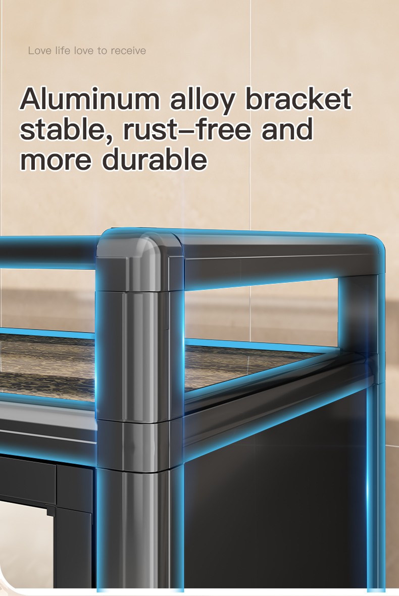 Tempered Glass Kitchen Cupboard No Screw Assembly Dish Rack Plate ...