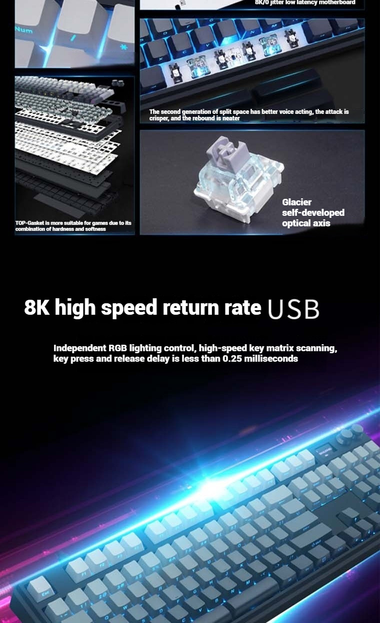 Skyloong Optical switch 8K electronic sports gaming mechanical keyboard ...