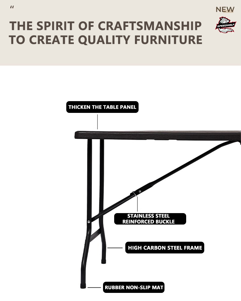 Imitation wood grain folding table outdoor long table home dining table ...