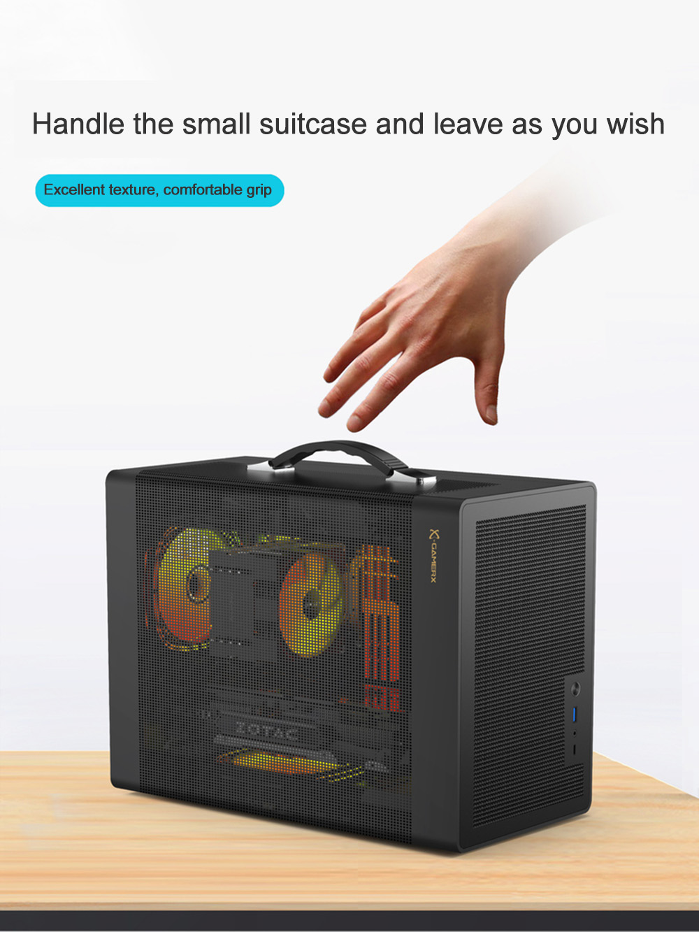 Power Train P60 Mesh Edition Computer Case M-ATX Portable ITX Office ...