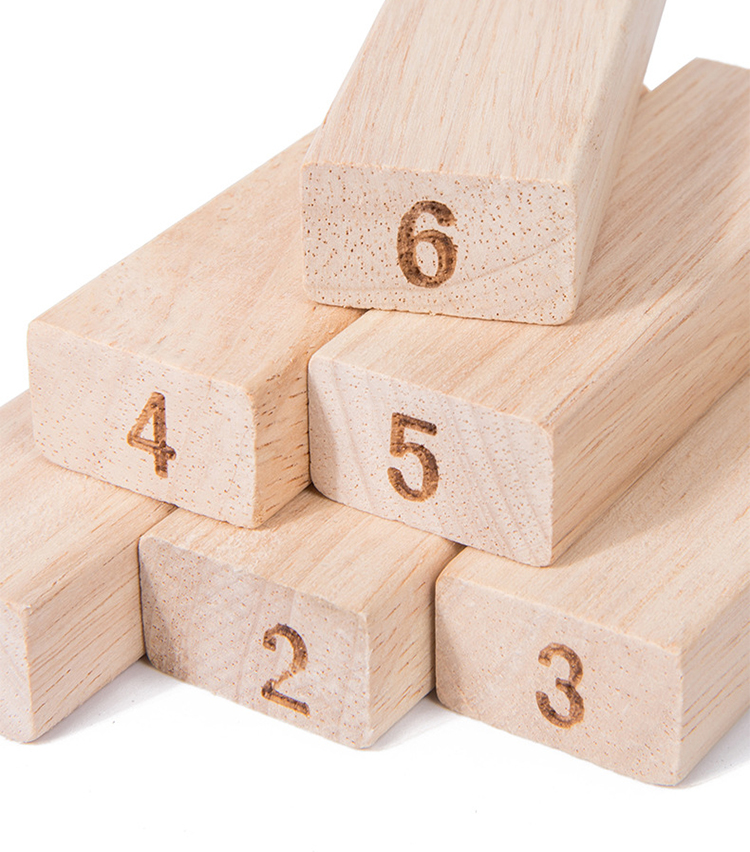 Wooden building game, 54 wooden building blocks, educational toys ...