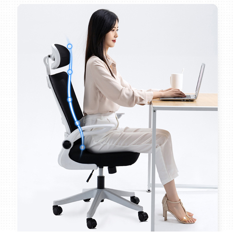 Adjustable Office Chair Korean Computer Chair Mesh High Back Study ...