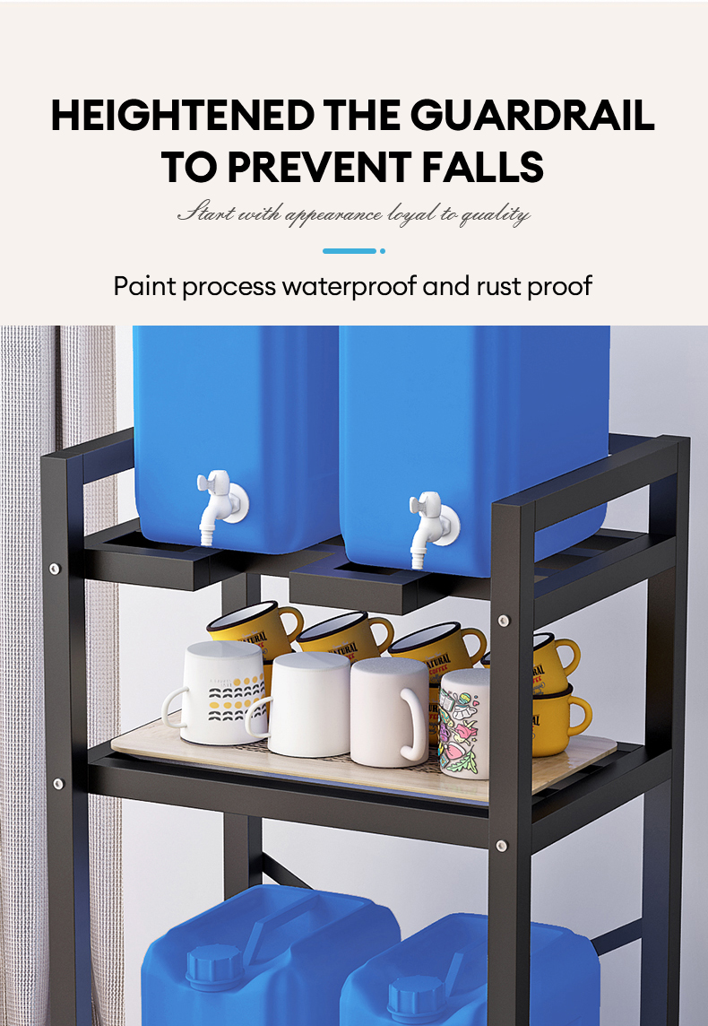 KEVE 2/3 Layer Water Gallon Rack Water Container Rack Heavy Duty Water ...