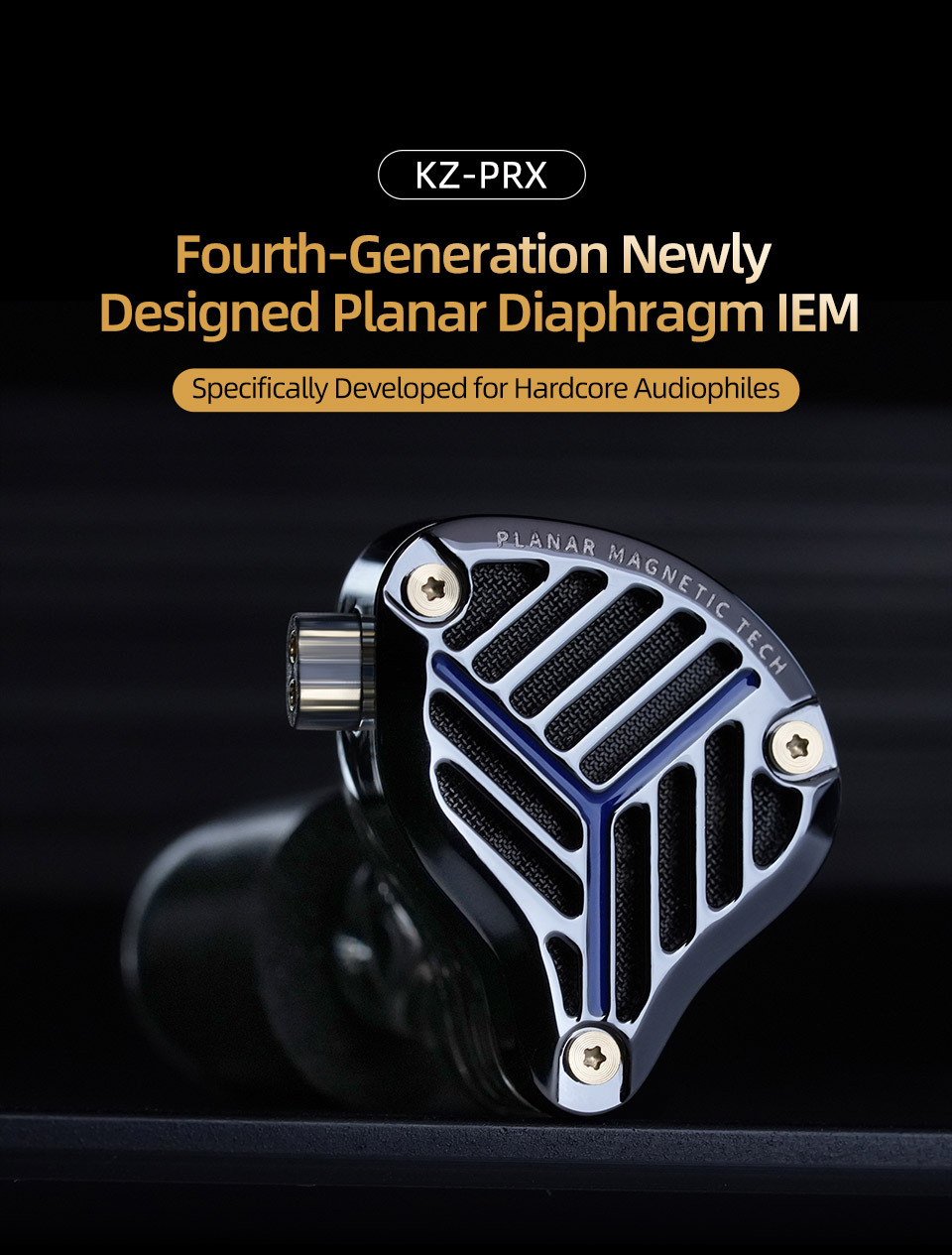 KZ PRX Headphone In Ear Planar Driver Wired Music Earphones HiFi Bass ...