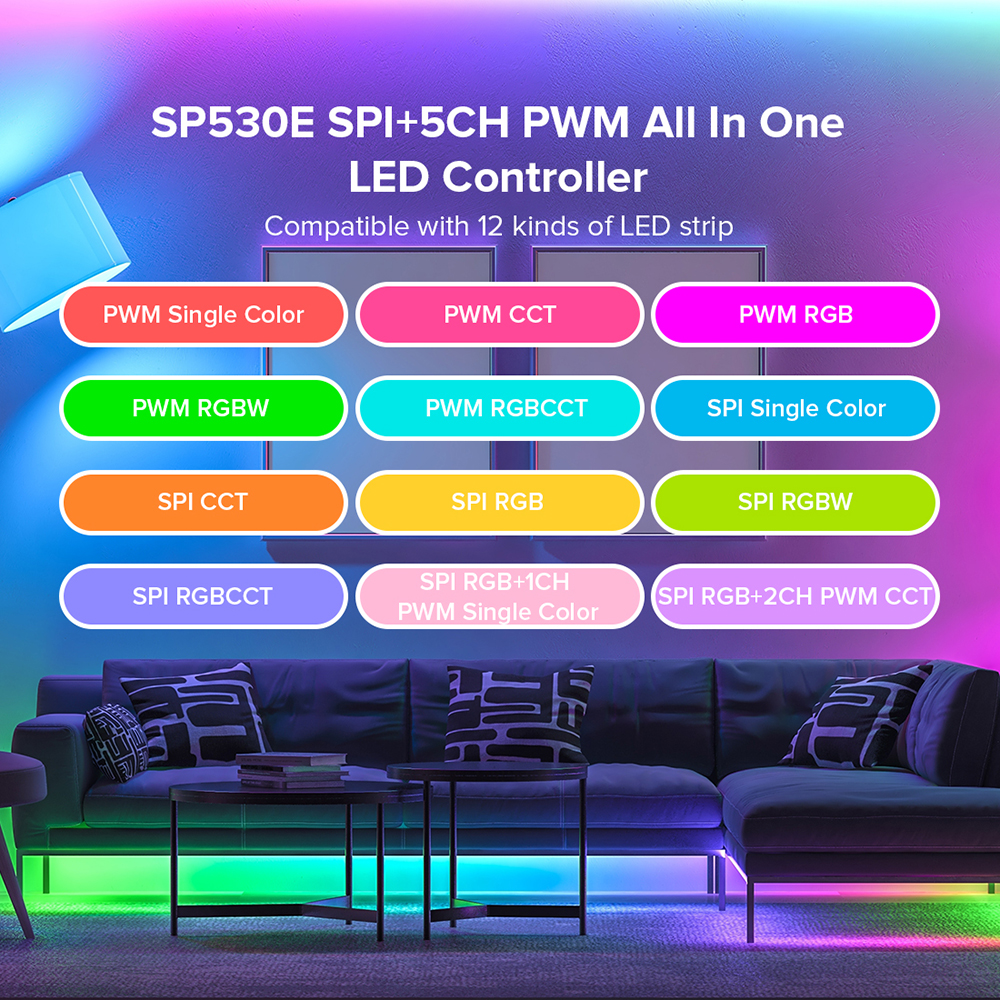 BTF-LIGHTING WiFi&Bluetooth Universal type Smart LED Controller SP530E ...